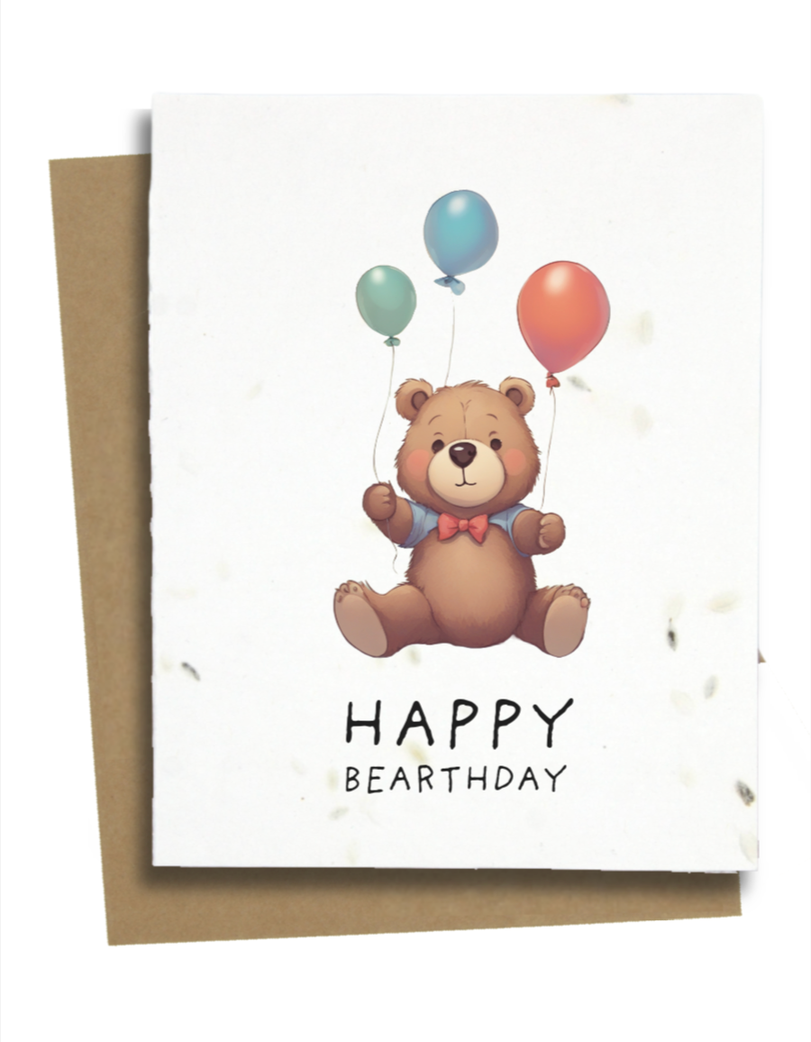 Birthday Card With Bears - Plantable Seed Cards – greetngrow
